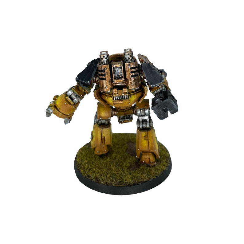 Imperial fists contemptor dreadnought Painted 40k | Etsy
