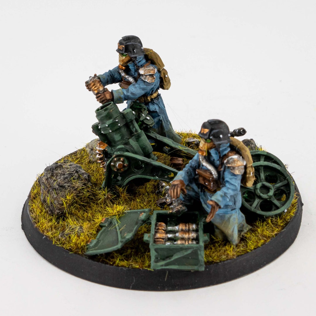 Equipo de mortero de Death Korps de Krieg pintado, 40 quilates - Etsy ...