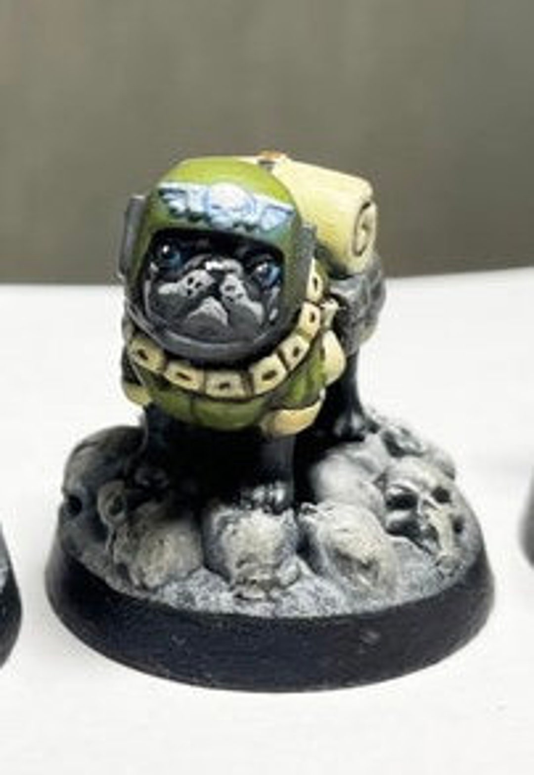 Hand Painted Cadian Pug Miniature: Resin Figurine - Etsy