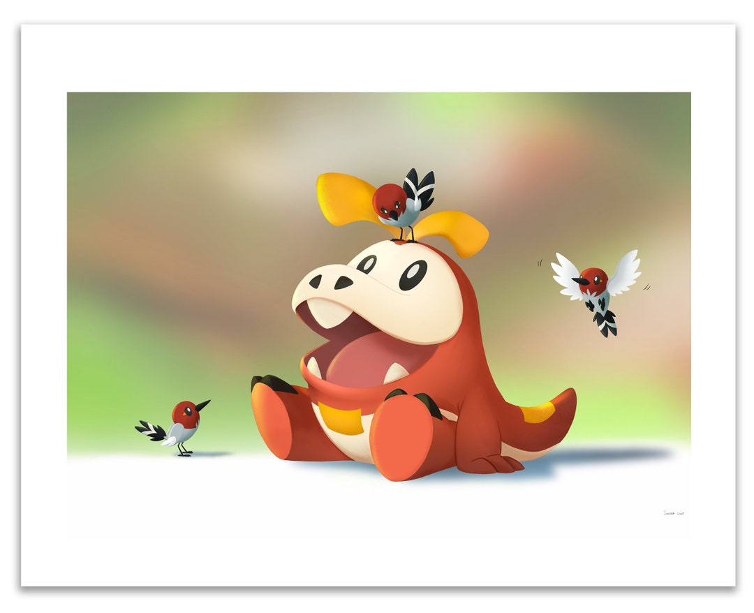 Pokémon Fuecoco Print - Etsy