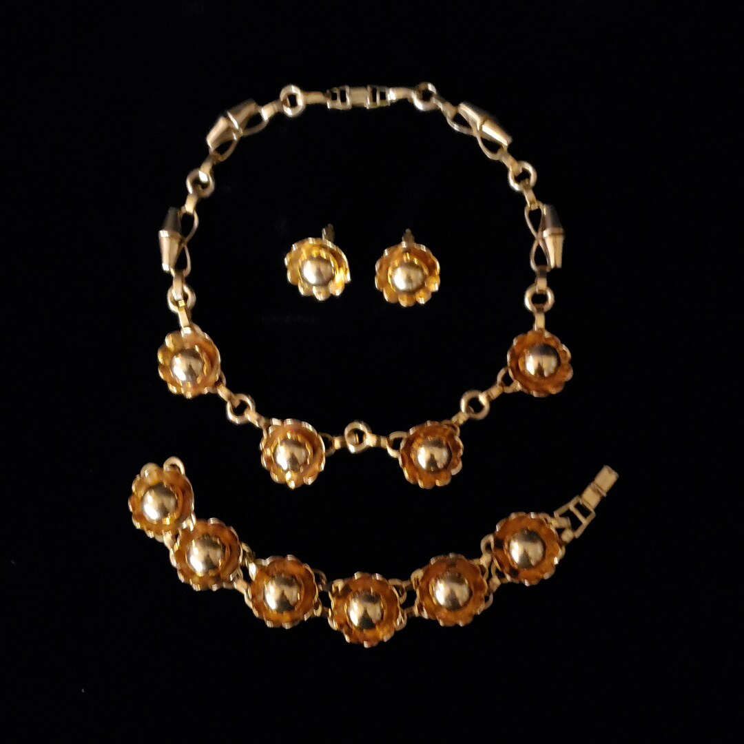 JERAY Golden Copper Flower Set - Etsy