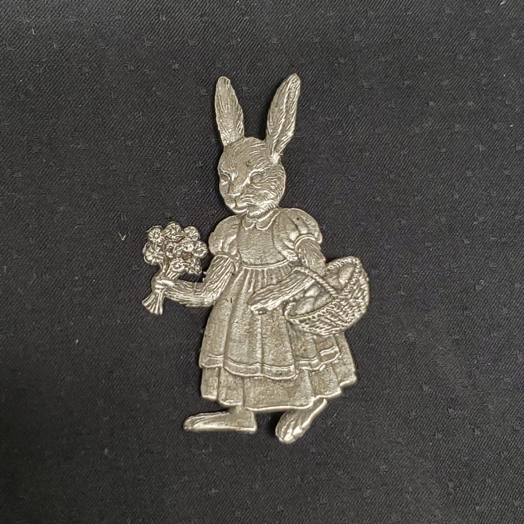 Royal Dutch Pewter Easter Bunny Pin - Etsy