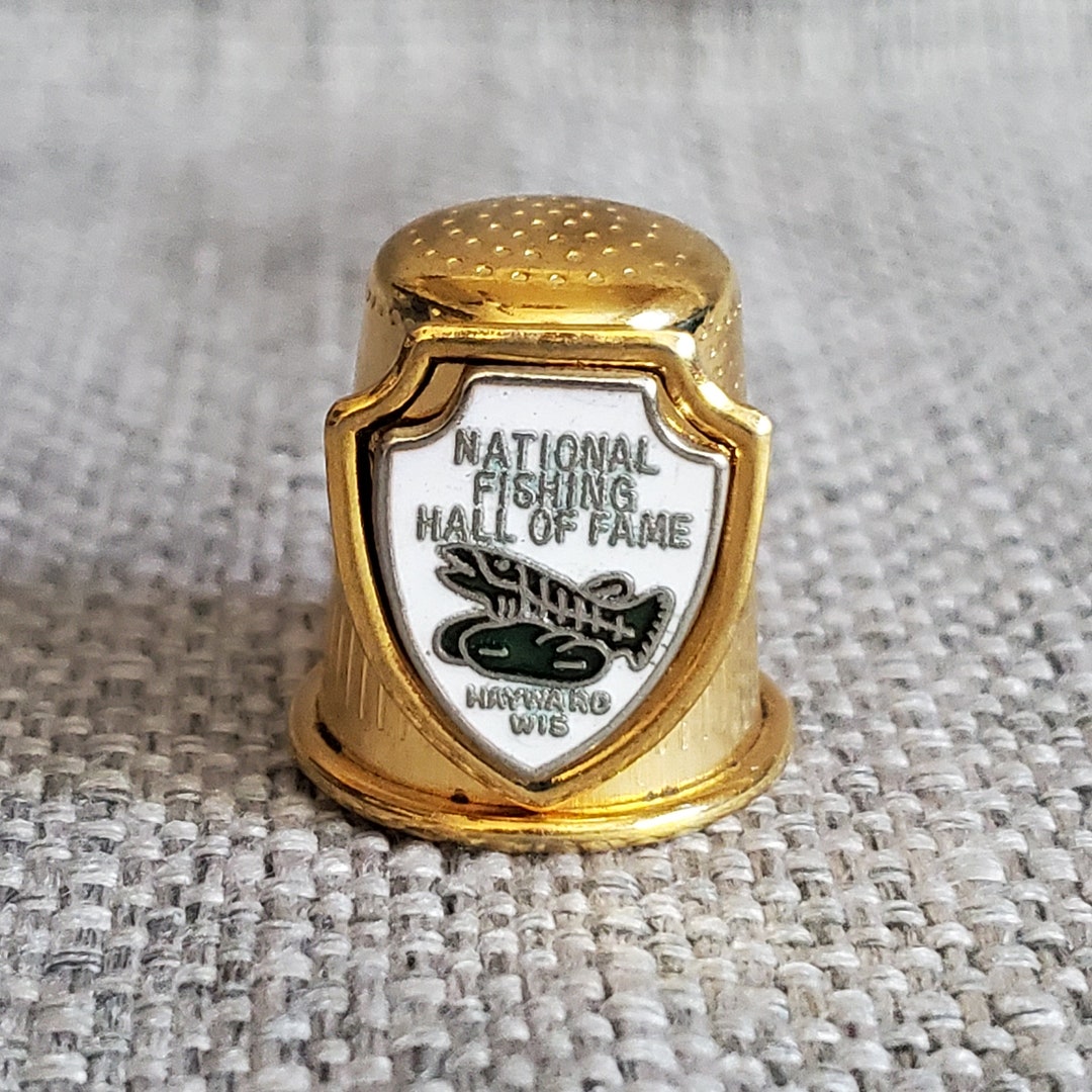 Vintage Souvenir Thimble National Fishing Hall of Fame Hayward - Etsy