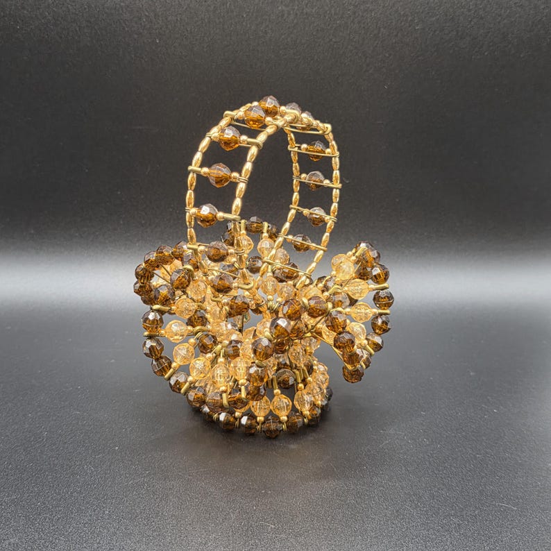 Vintage Safety Pin Beaded Basket - Etsy