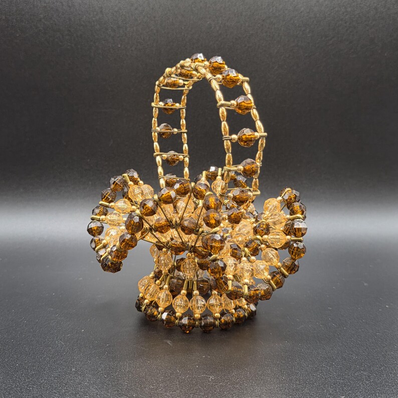 Vintage Safety Pin Beaded Basket - Etsy