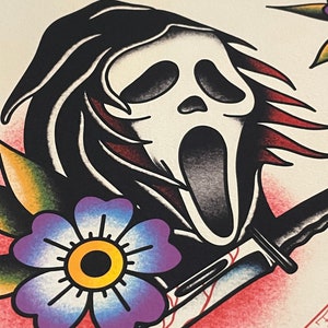 Scream Inspired A4 Tattoo Flash Sheet - Etsy