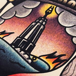 Bioshock Rapture Hourglass Tattoo Flash Style A4 High Quality Print - Etsy