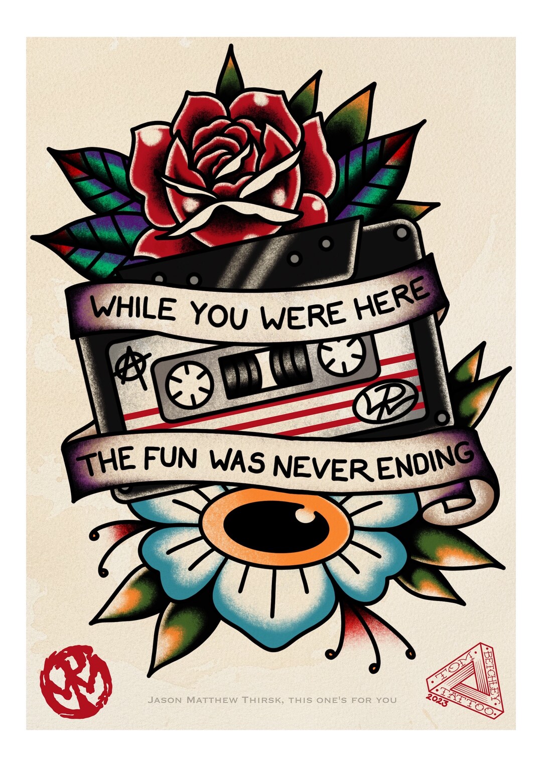 Pennywise “bro Hymn” Inspired A4 High Quality Tattoo Flash Style Print ...