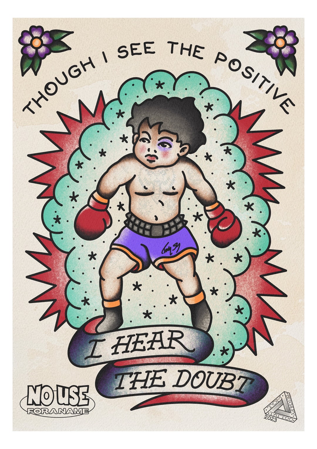 No Use for a Name “invincible” Inspired A4 High Quality Tattoo Flash ...