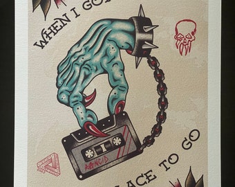 Rancid Radio Tattoo Flash Print - Etsy