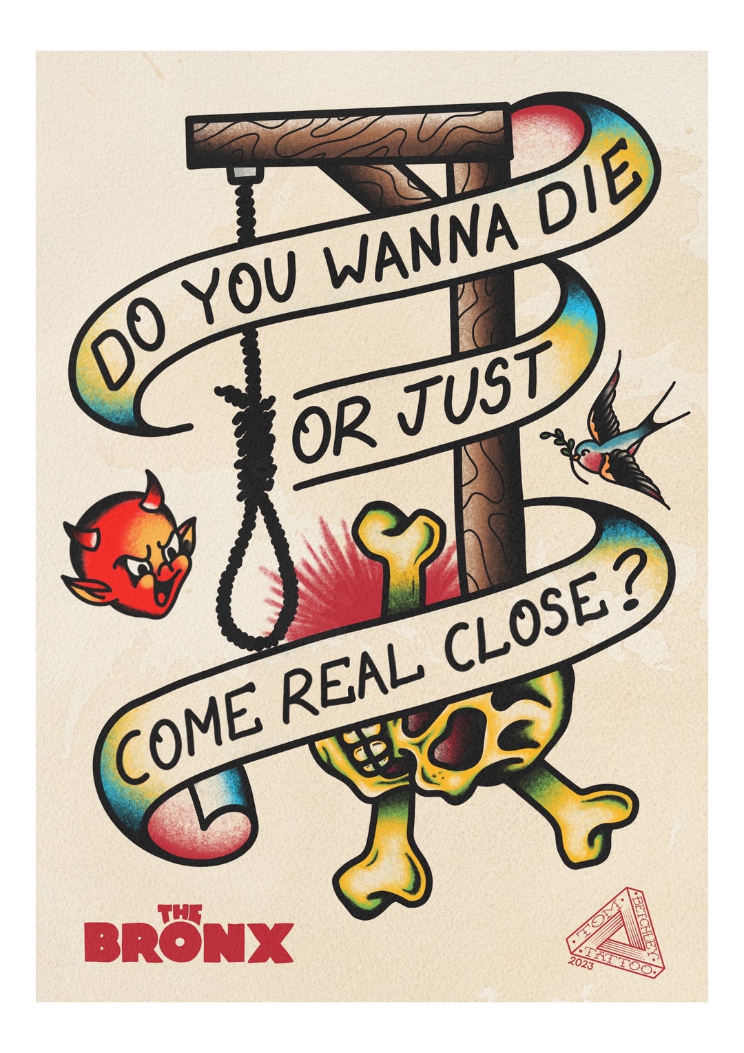 The Bronx unholy Hand Inspired A4 High Quality Tattoo Flash - Etsy