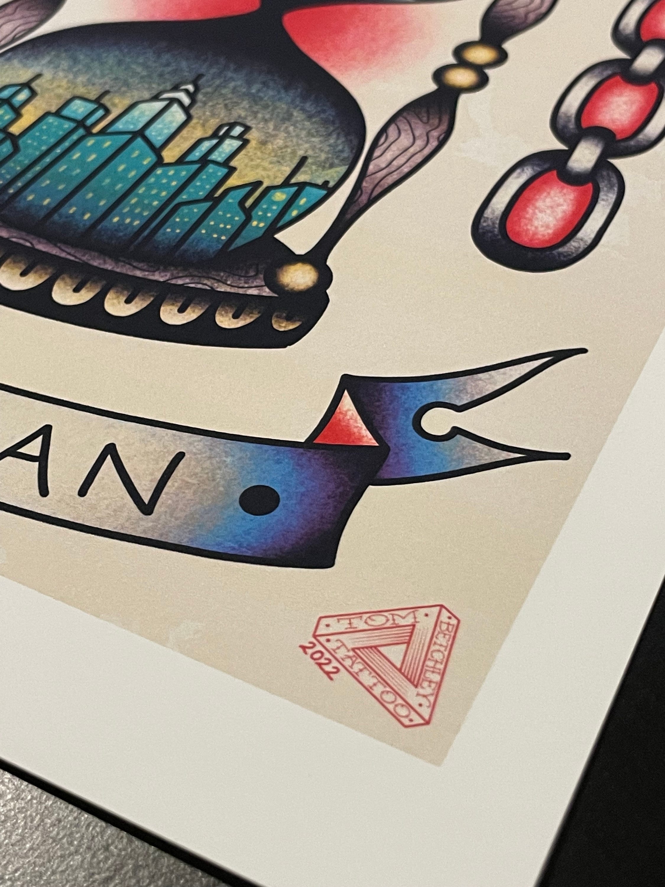 Bioshock Rapture Hourglass Tattoo Flash Style A4 Gicleé Print - Etsy