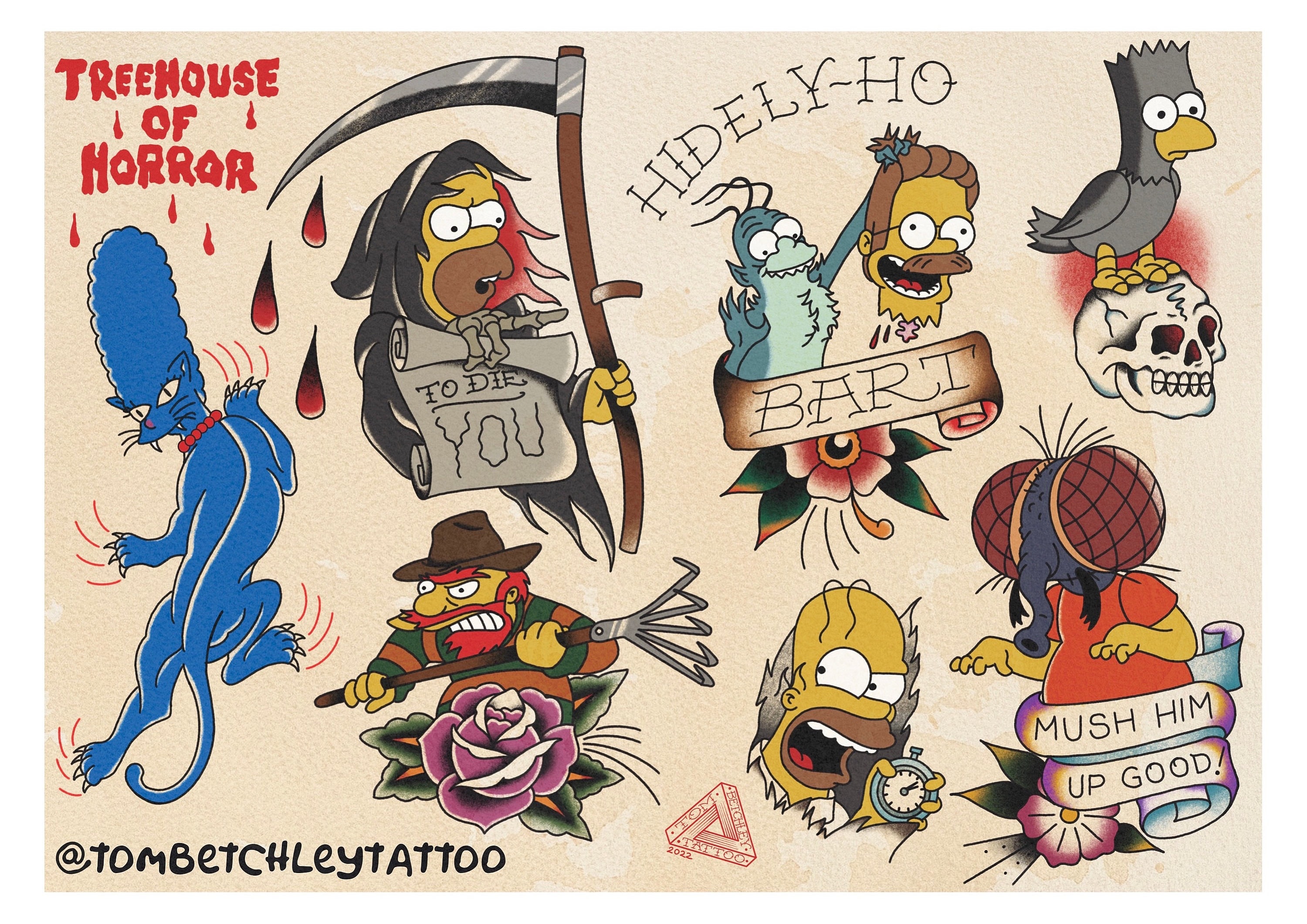 Simpsons Treehouse Of Horror Tattoo