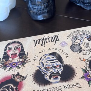 Nosferatu Inspired Tattoo Flash Sheet High Quality A4 Print - Etsy
