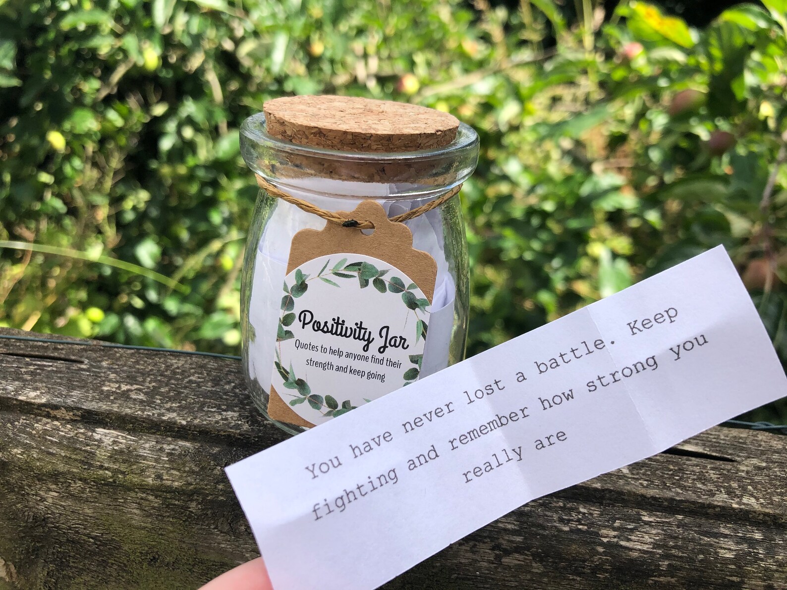 Positivity Jar With Positive Quotes Hand Folded Decor | Etsy