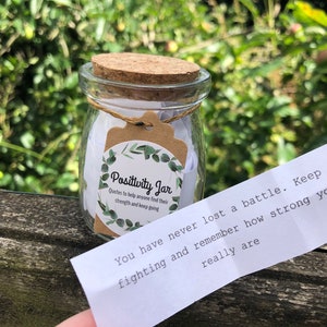 Positivity Jar With Positive Quotes Hand Folded Decor - Etsy