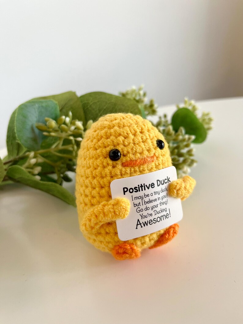 Positive Duck With a Positive Affirmation Message | Animal Crochet ...