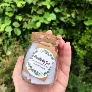 Positivity Jar With Positive Quotes Hand Folded Decor - Etsy
