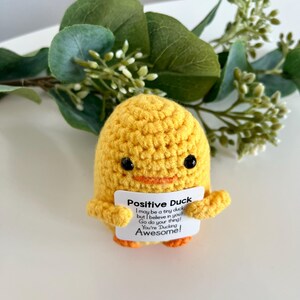 Positive Duck With a Positive Affirmation Message | Animal Crochet ...