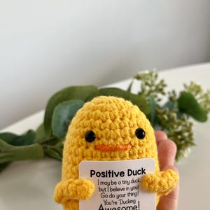 Positive Duck With a Positive Affirmation Message | Animal Crochet ...