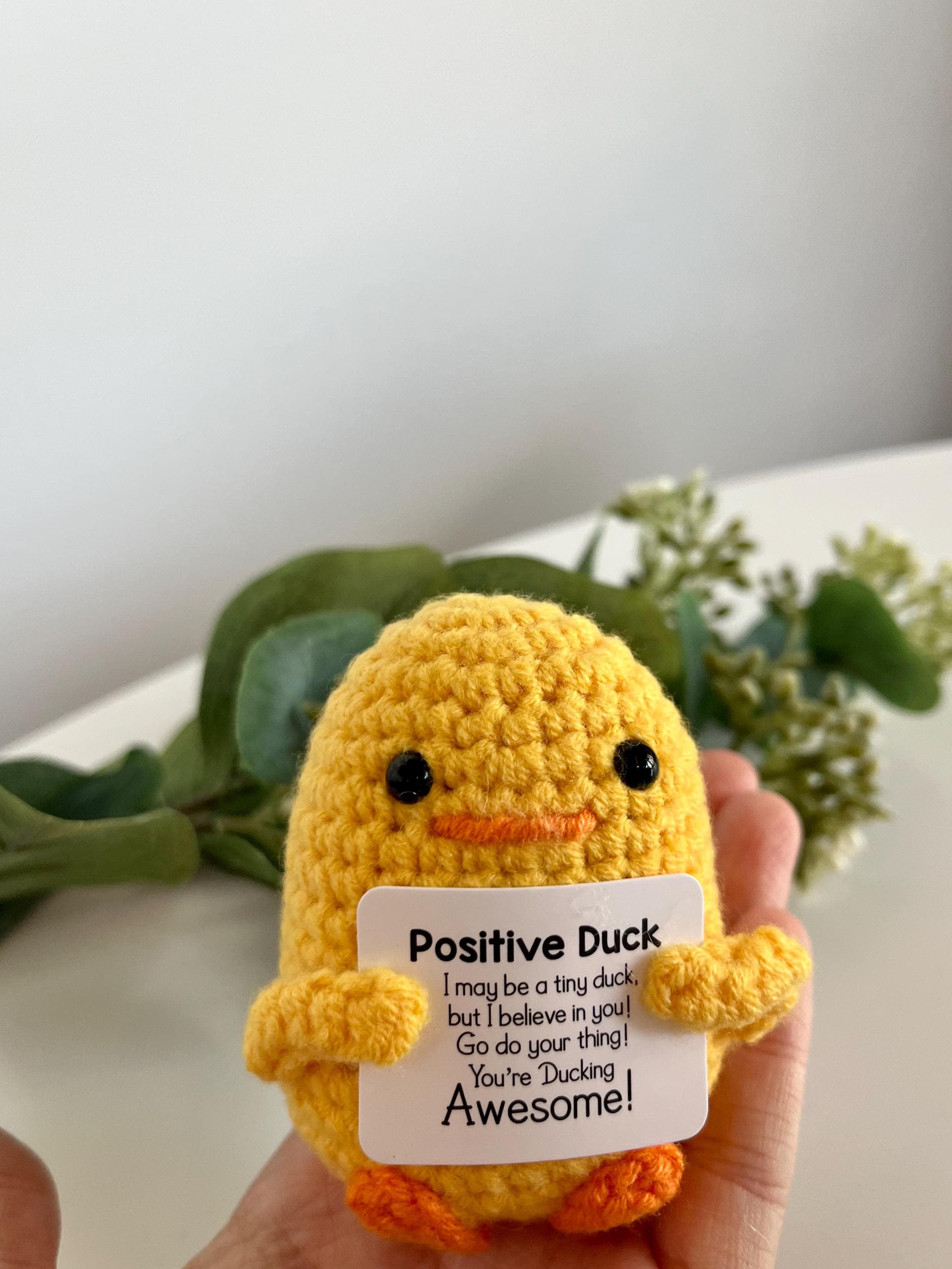 Positive Duck With a Positive Affirmation Message | Animal Crochet ...