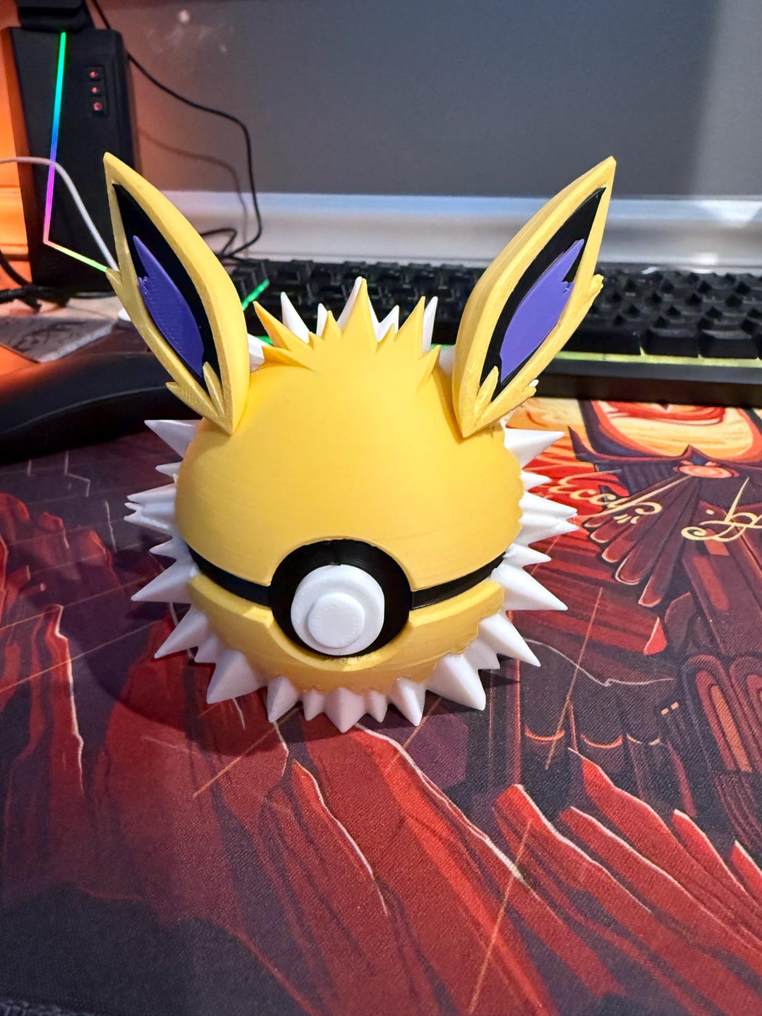 Jolteon Inspired Poke Ball - Custom 3D Print Collectible - Etsy