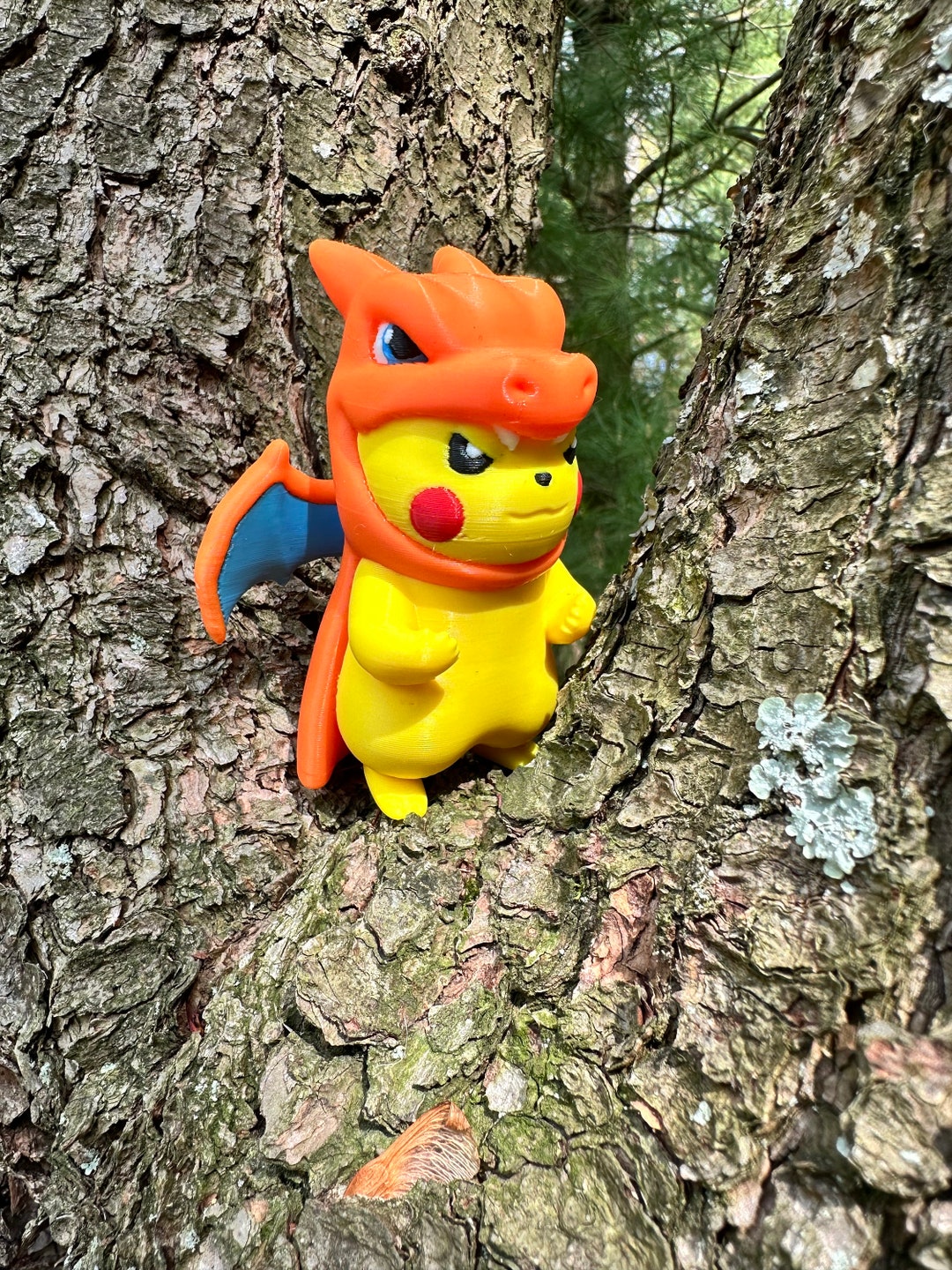 3D Printed Poncho Pikachu, Charizard, Blastoise, Gengar Figurine ...