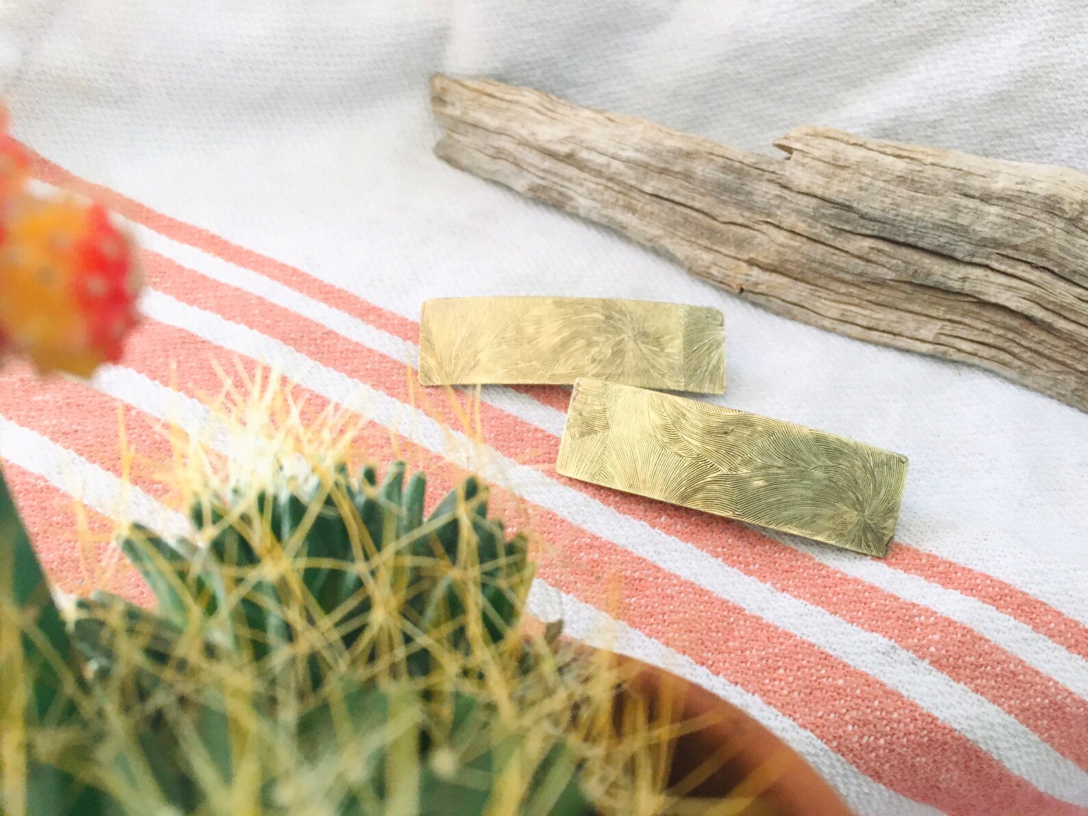 Gold set of barrettes gold hair accessories set of hair | Etsy