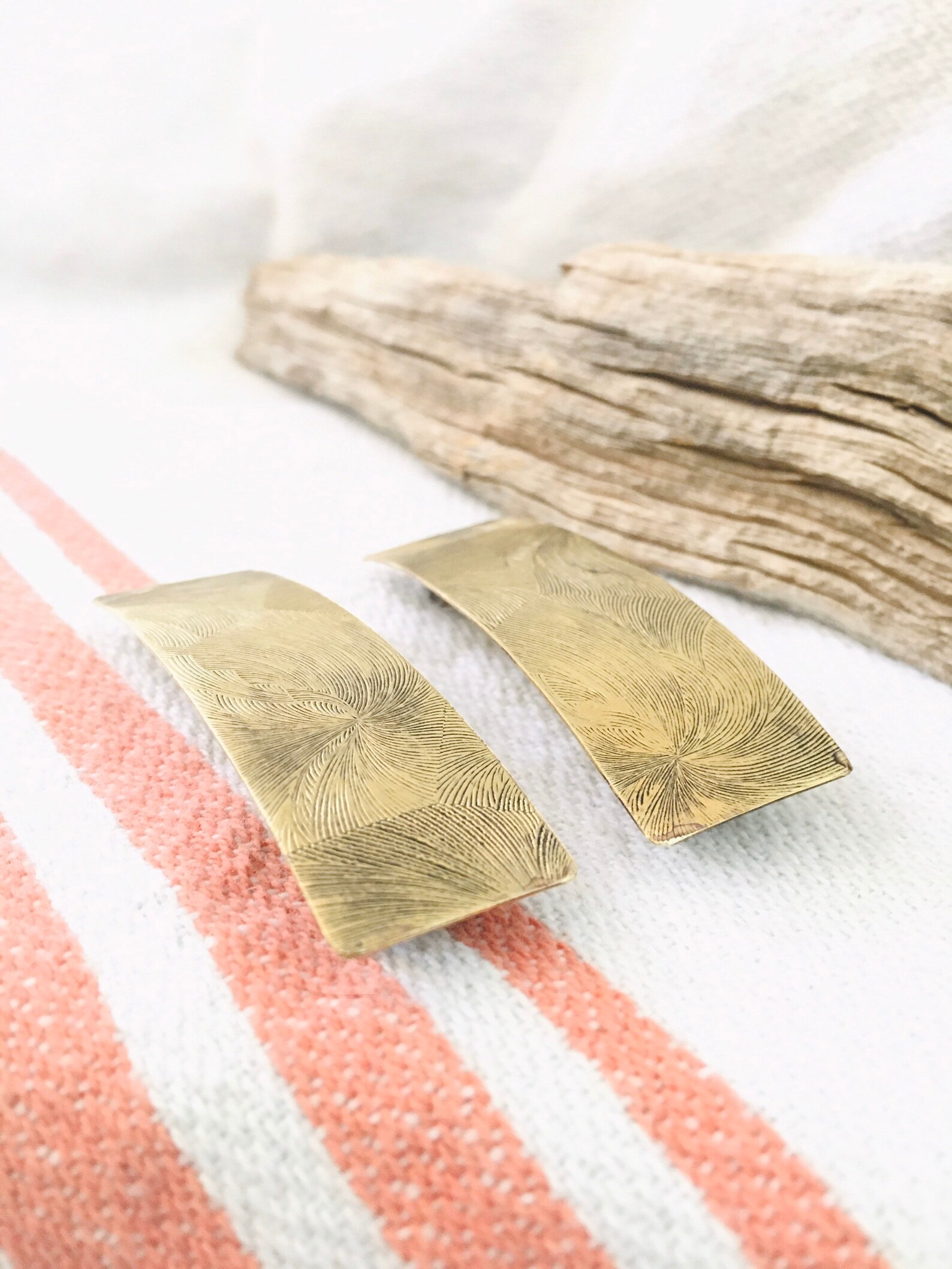 Gold set of barrettes gold hair accessories set of hair | Etsy