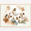 Lord Jesus My Shepherd Watercolor Wall Art Poster Bible Scene Modern ...