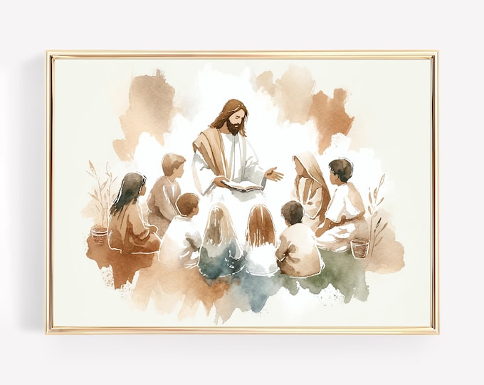 Adam and Eve Art Paradise Holy Garden of Eden Poster Print Home Decor ...