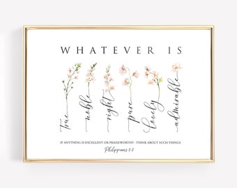 Fruit of the Holy Spirit Canvas Wall Art Poster Modern Minimalist Bible ...