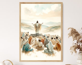 Easter Jesus Resurrection Poster Baptized Holy Bible He is Risen Print ...