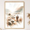 Lord Jesus My Shepherd Watercolor Wall Art Poster Bible Scene Modern ...