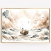 Jesus Teaching Children Watercolor Wall Art Poster Minimal Modern Holy ...