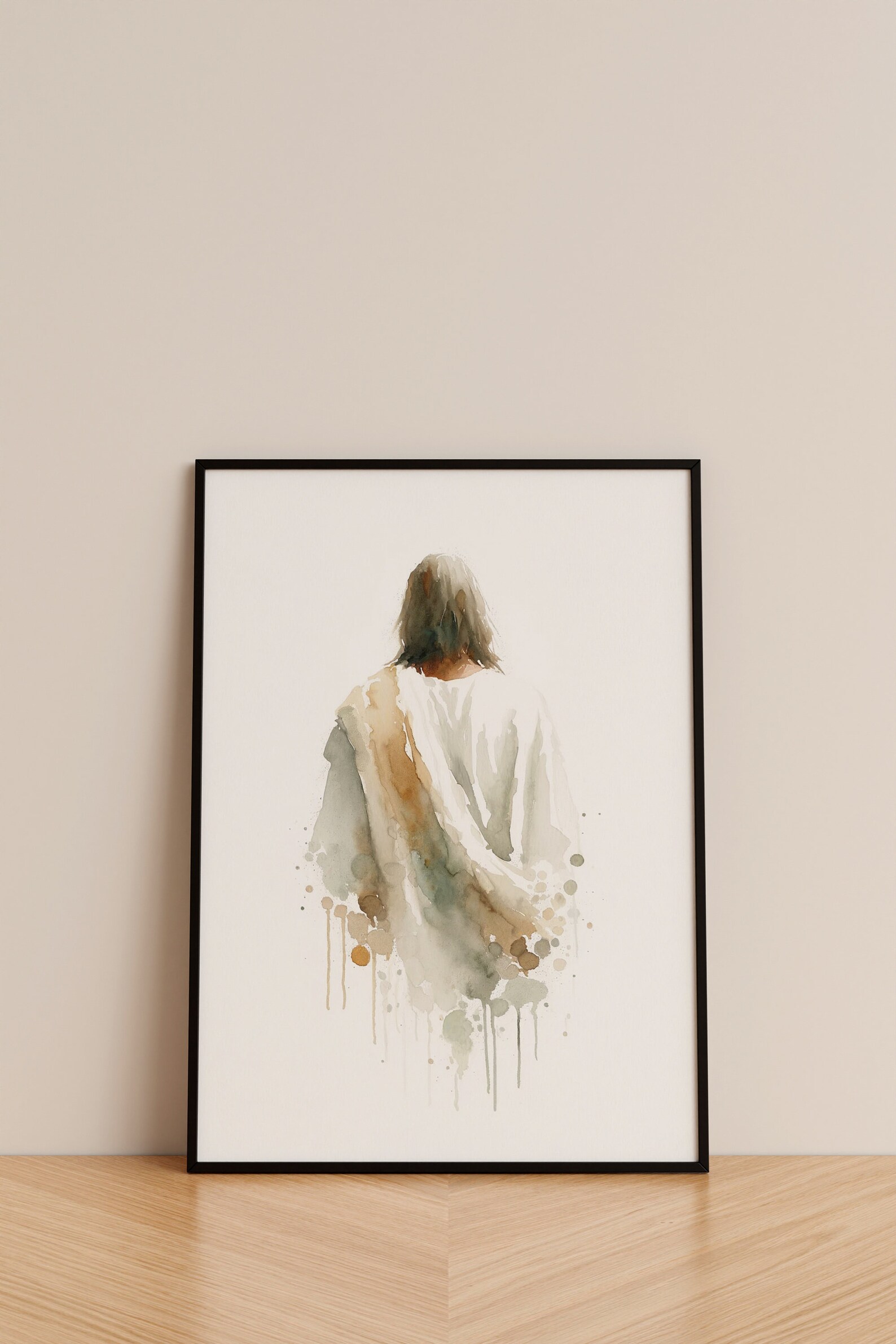 Jesus Christ Portrait Poster God Peace Bible Canvas Wall Art Boho ...