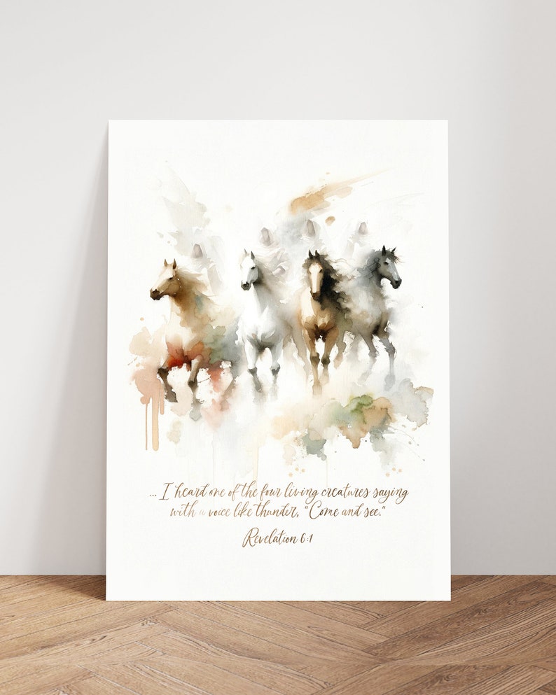 Revelation 6:1 Canvas Wall Art Poster Modern Minimalist Bible Quote ...