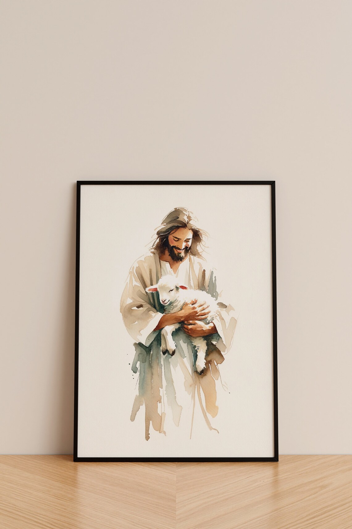 Parable of the Lost Sheep Canvas Wall Art Poster Jesus Leaves the 99 ...
