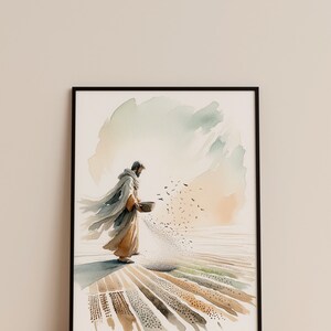 Parable of the Sower Canvas Wall Art Poster Holy Modern Bible Verse ...