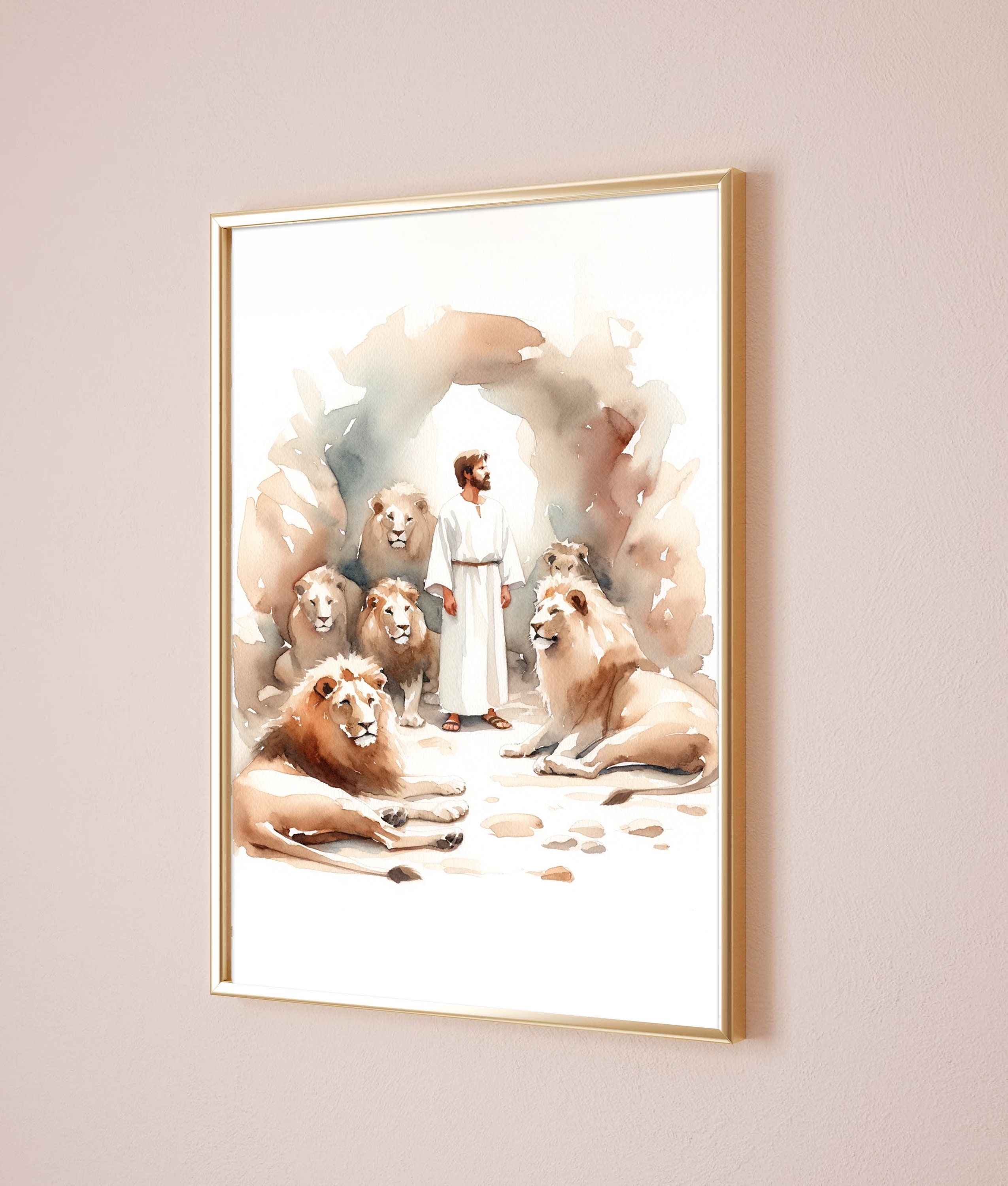 Daniel in the Lions Den Canvas Wall Art Poster Holy Bible Art Birthday ... Daniel in the Lions Den Canvas Wall Art Poster Holy Bible Art Birthday ...