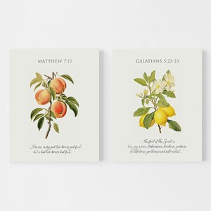 Fruit of the Holy Spirit Set of 3 Canvas Wall Art Poster Modern Bible ...