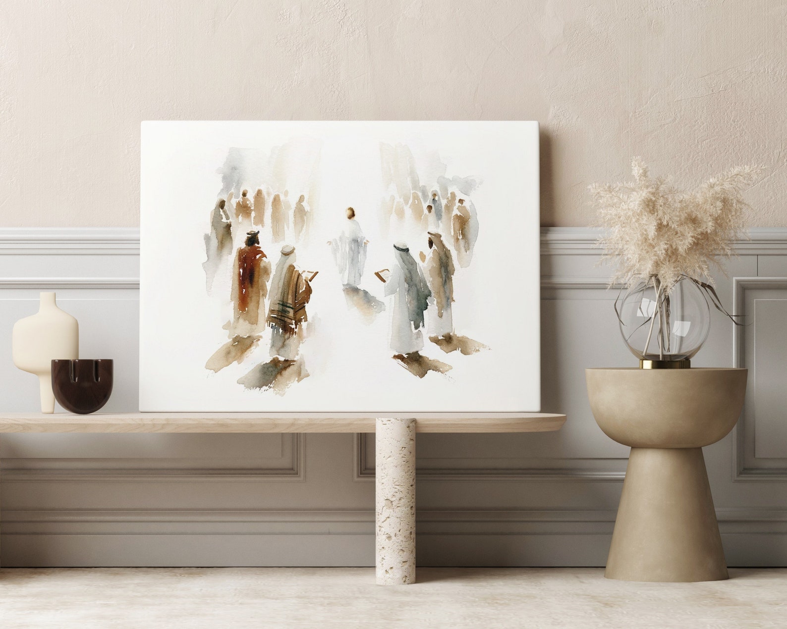 Jesus Sermon on the Mount Canvas Wall Art Poster Holy Modern Bible ...