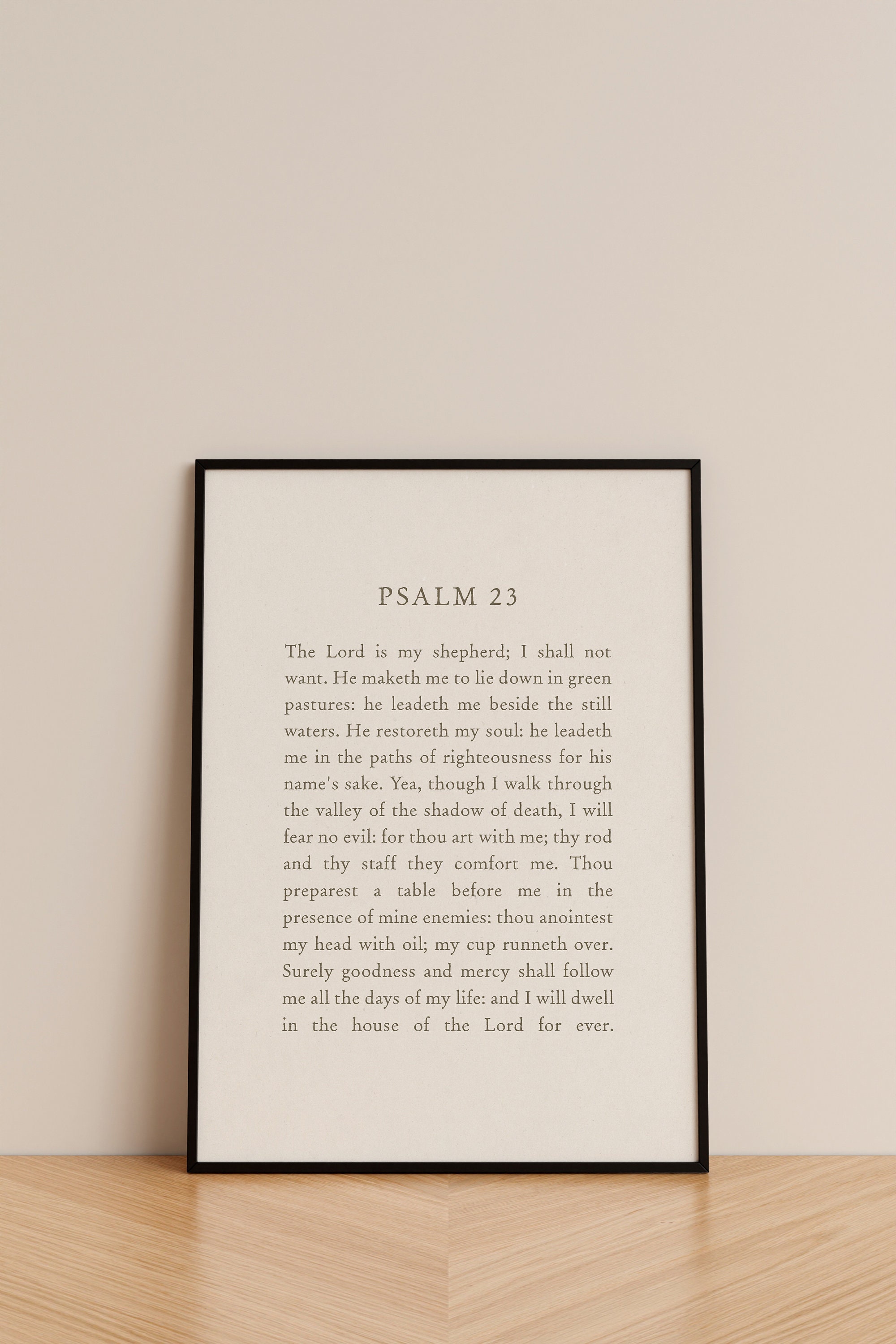 Psalm 23 Modern Typography Scripture Bible Canvas Wall Art Lord is My ...