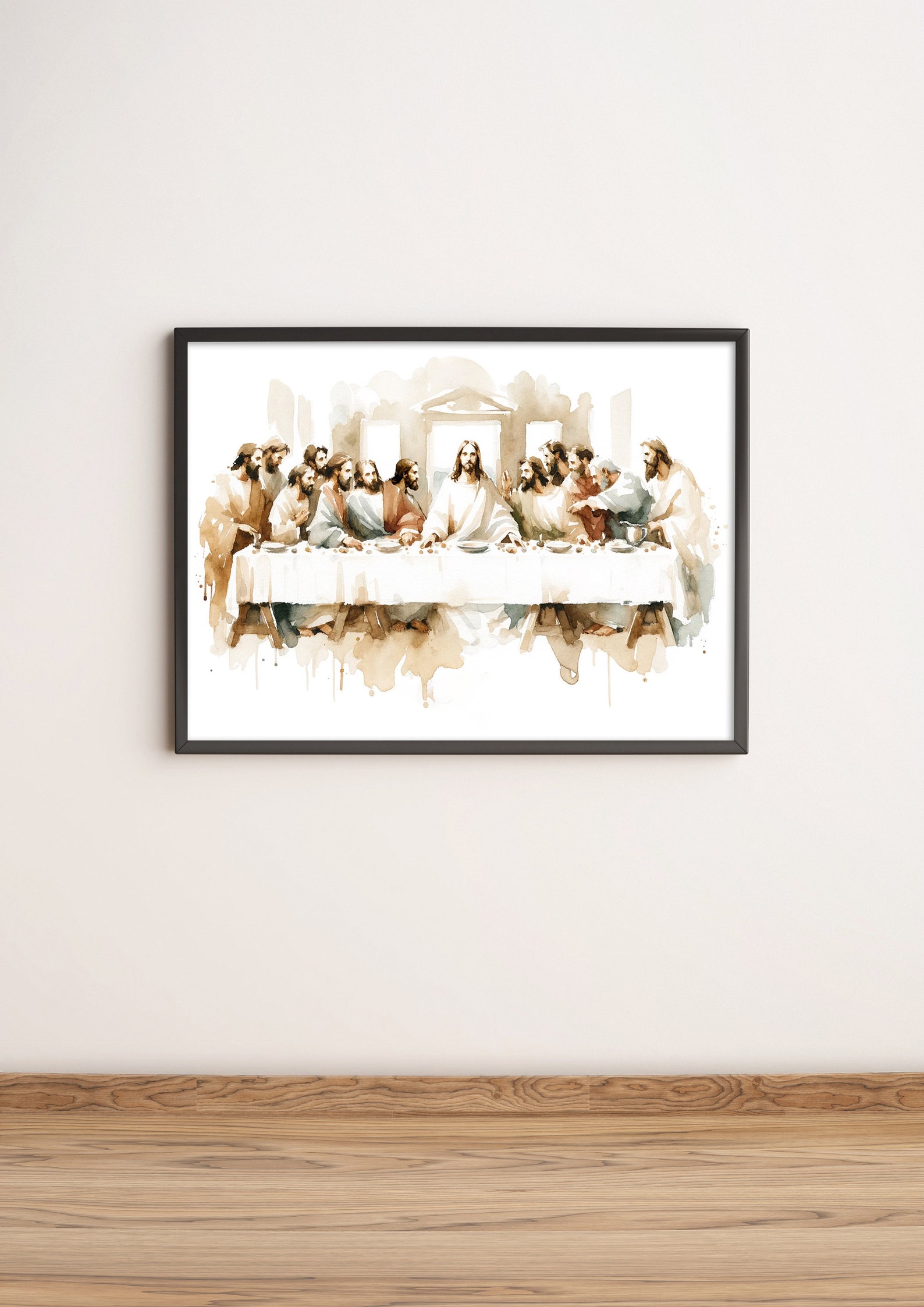 Jesus the Last Supper Canvas Wall Art Poster Holy Modern Bible Verse ...