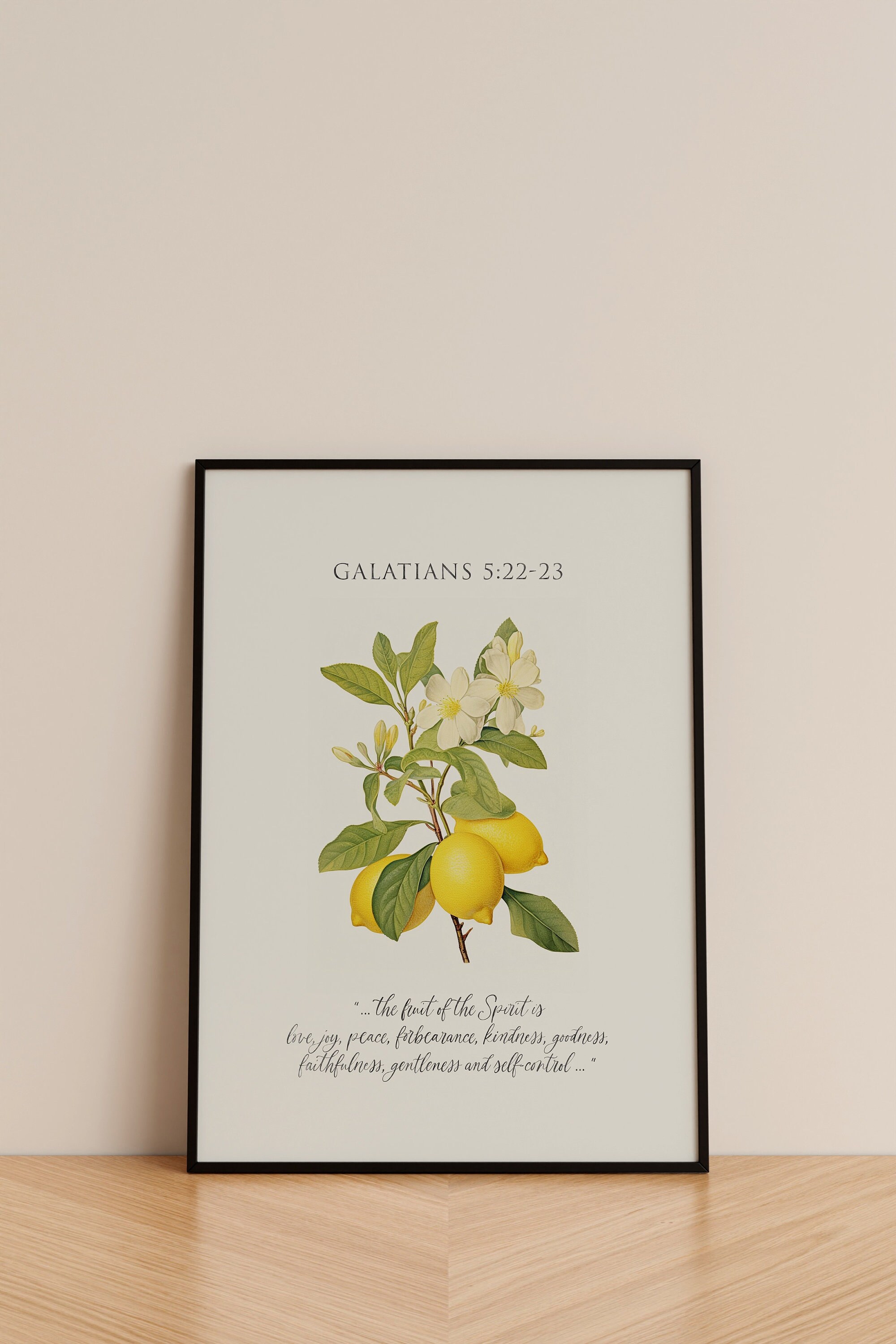 Fruit of the Holy Spirit Set of 3 Canvas Wall Art Poster Modern Bible ...