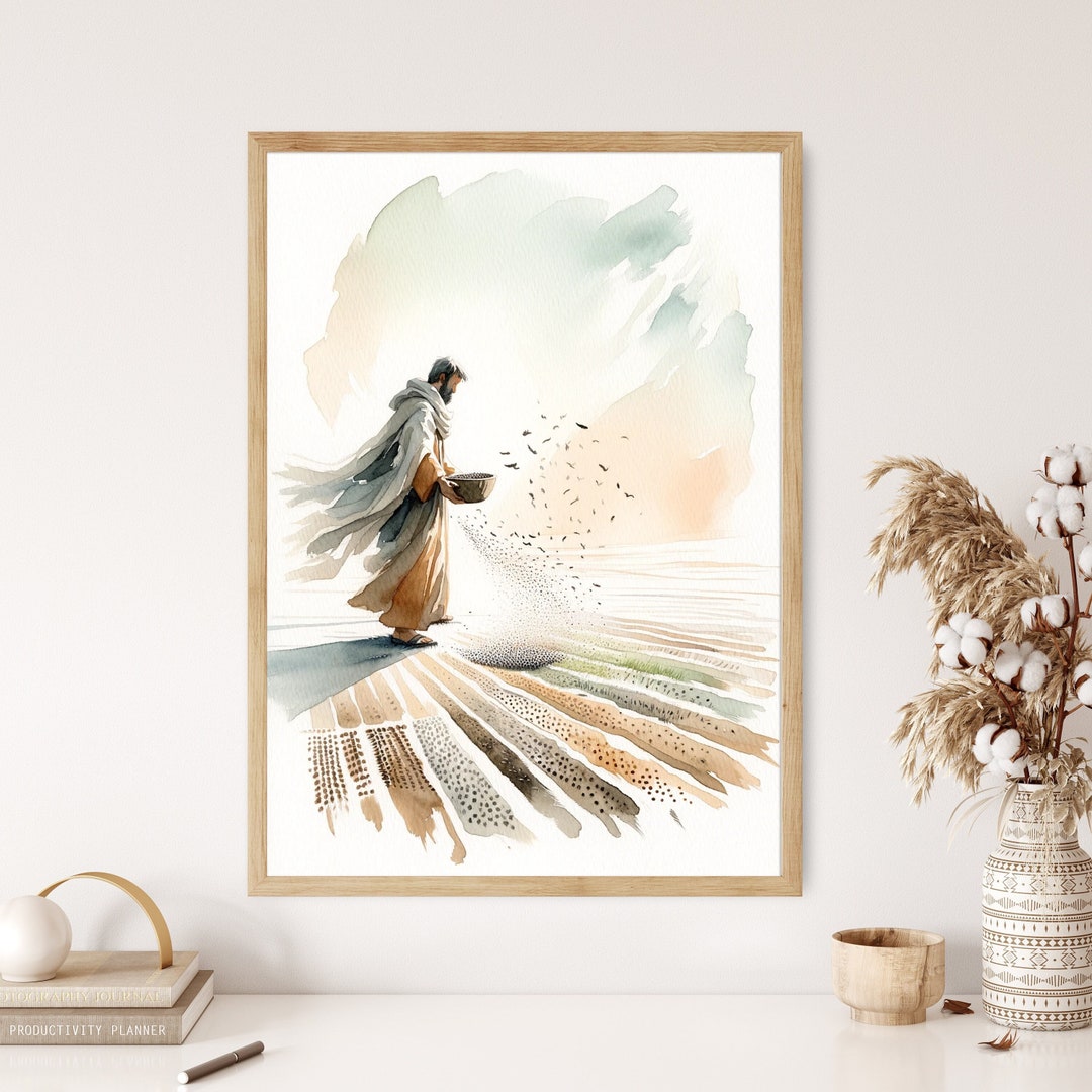 Parable of the Sower Canvas Wall Art Poster Holy Modern Bible Verse ...