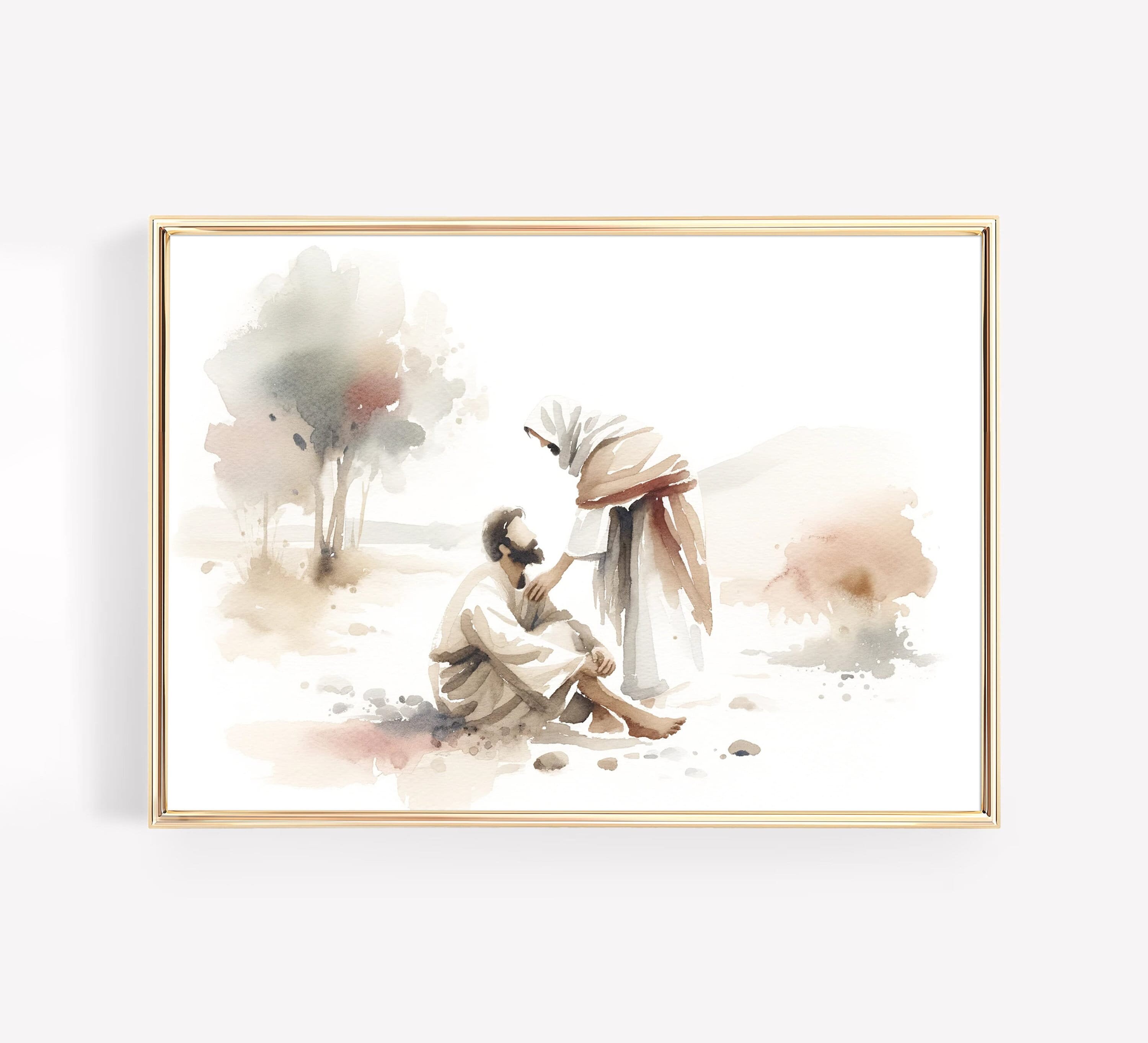 Parable of the Good Samaritan Canvas Wall Art Poster Holy Modern Bible ...