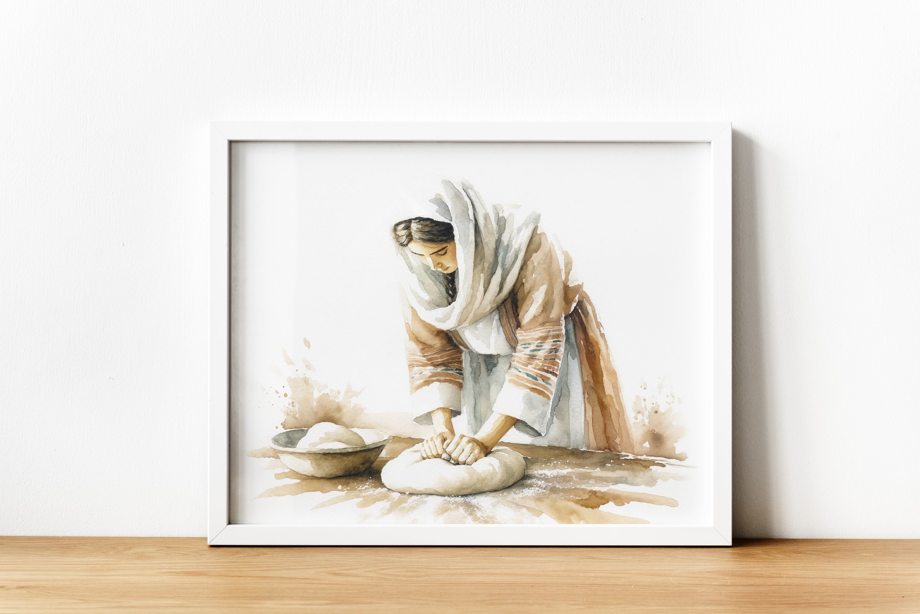 The Parable of the Yeast Leaven Canvas Wall Art Poster Holy Modern Bible Verse Art Gift ...