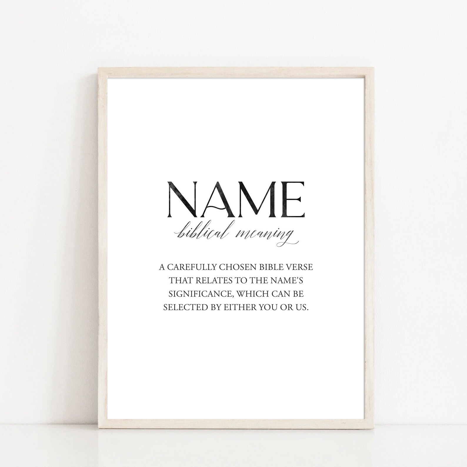 Personalized Name Meaning Sign Custom Biblical Name Definition Wall Art ...