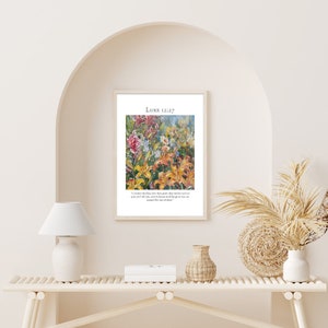 Luke 12:27 Floral Bible Quote Canvas Wall Art Poster Modern Farm ...